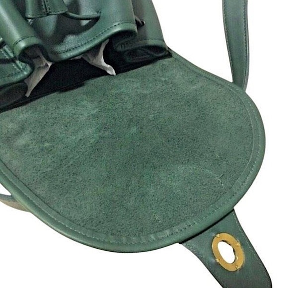 Coach | Bags | Vintage Coach Green Leather Weekend Backpack Rucksack ...